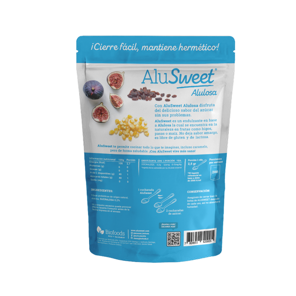 AluSweet Alulosa en Polvo biofoods 500 gramos