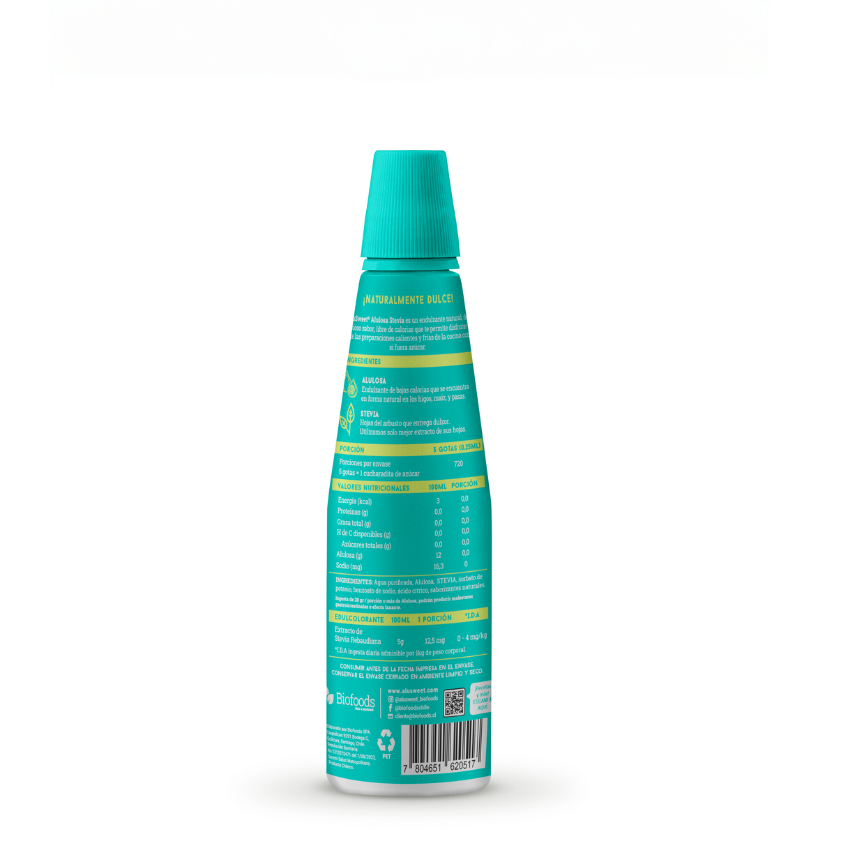 Endulzante AluSweet Alulosa + Stevia gotas 180ml