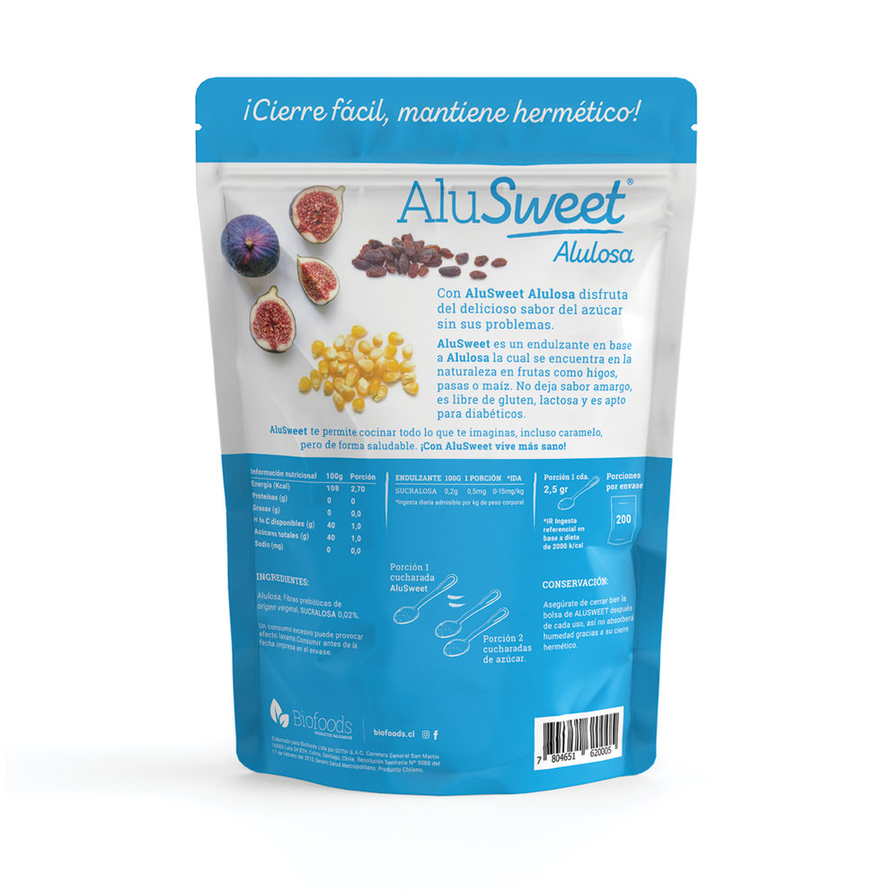 AluSweet Alulosa en Polvo biofoods 500 gramos — Biofoods SPA